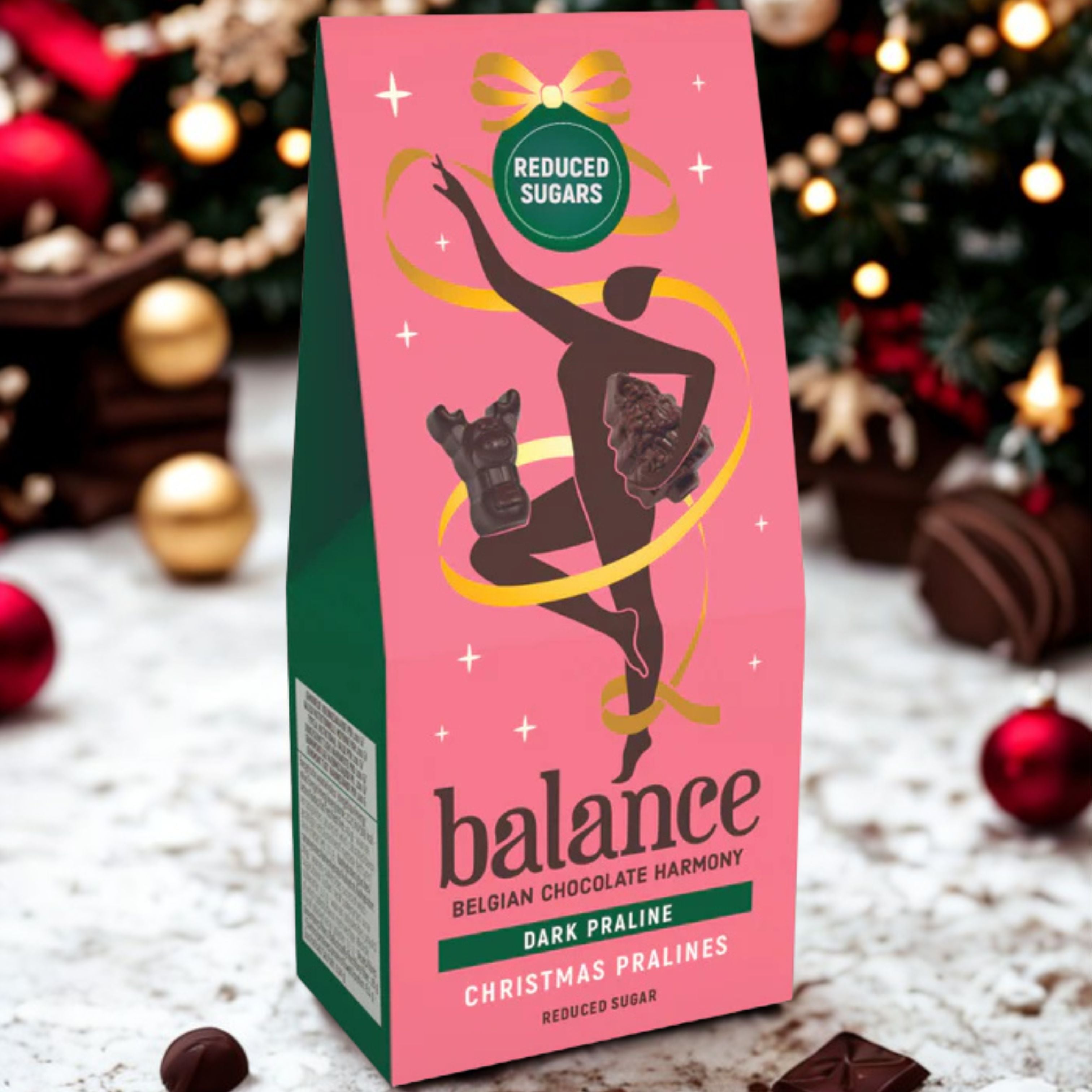🎄 Édition limitée Noël - Christmas Pralines Dark 100 g | Délices Low Carb